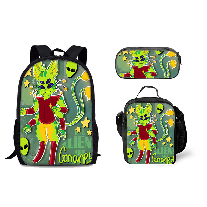 Cosplay Regretevator Gnarpy Cat Kids Backpack Schoolbag Pencil Case ...