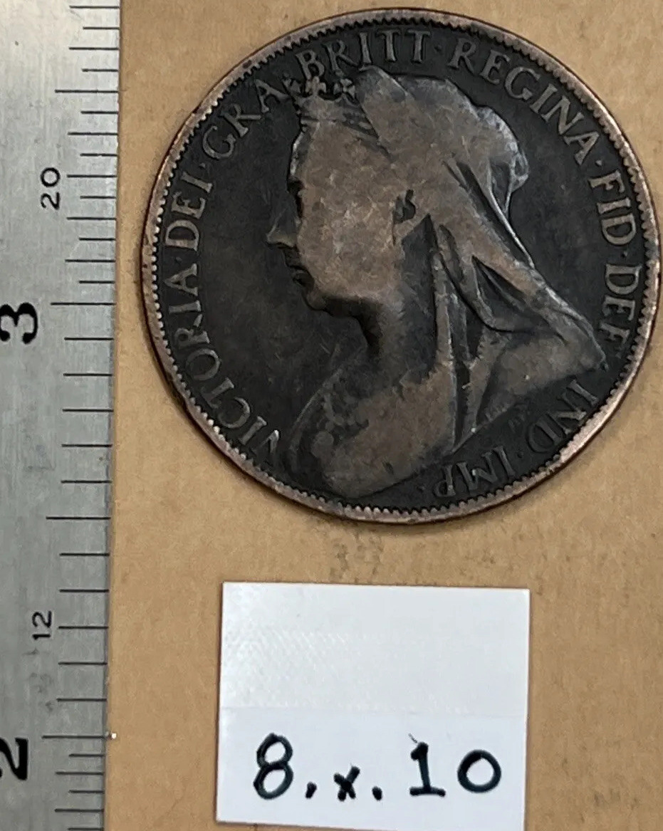 1898 UK Great Britain British One 1 Penny Queen Victoria Coin Lot - 8.x ...