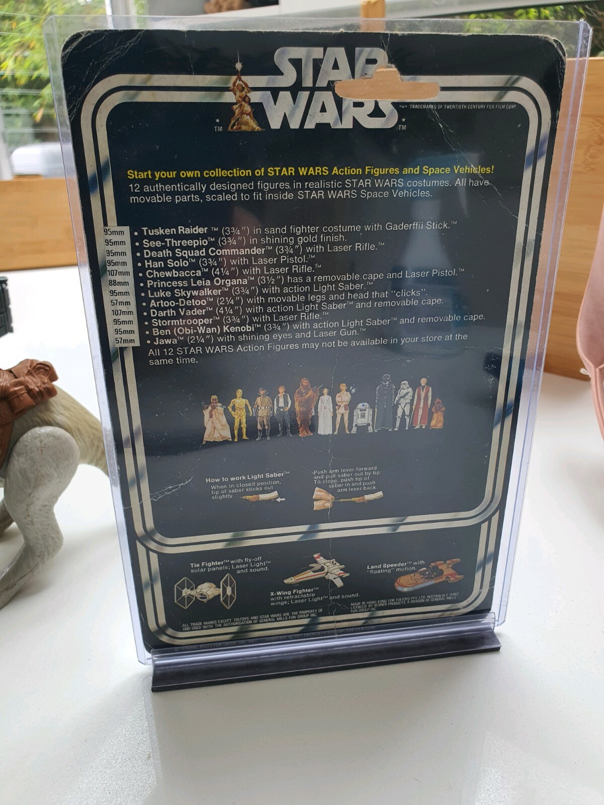 STAR WARS FIGURE CARDBACK DISPLAY STANDS X 10 SUIT VINTAGE AND MODERN ...