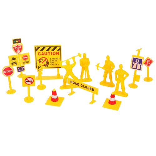6 Bags Plastic Mini Traffic Cones Road Signs Toy Set for Educational ...
