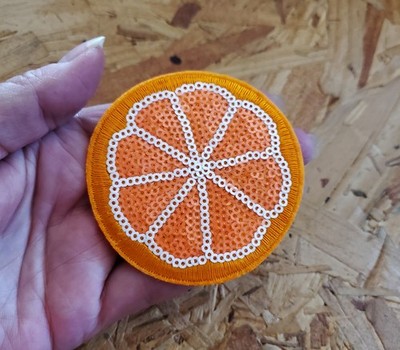 Orange Slice - Fruit - Citrus - Embroidered Iron On Applique Patch | eBay