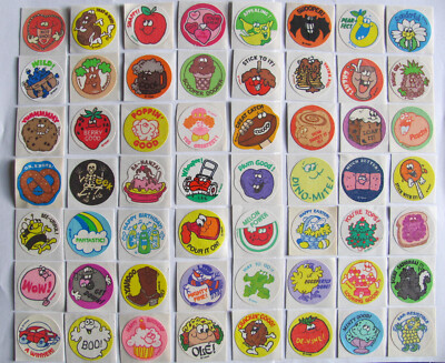 Huge LOT of Vintage 80's Trend Matte Scratch & Sniff Stinky Stickers | eBay