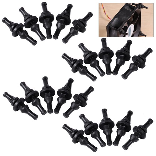 20x Silicone Rubber Cooling PC Fan Screw Mount Case Pin Rivet Anti ...