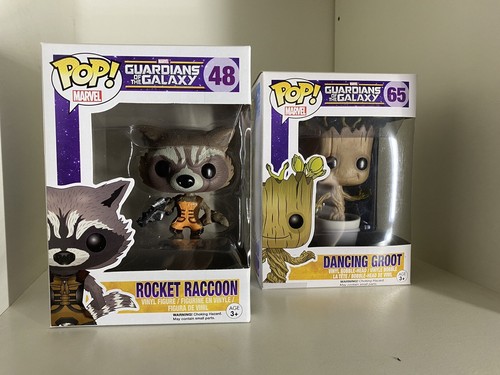 GOTG | Rocket Raccoon & Dancing Groot | POP! Vinyl Figures | New in Box ...