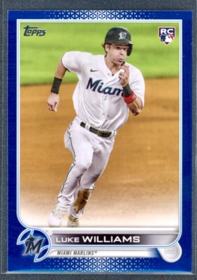 LUKE WILLIAMS 2022 Topps Update Marlins SP Royal Blue Parallel Rookie ...