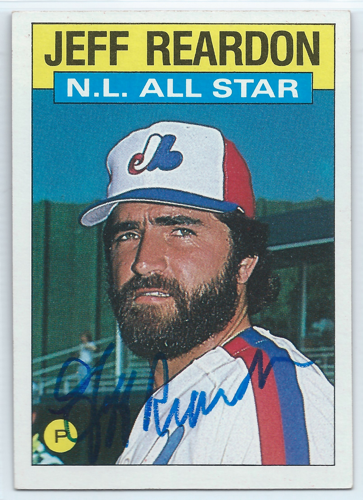 Jeff Reardon signed 1986 baseball Montreal Expos All-Star autograph ...