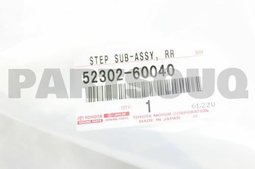 5230260040 Genuine Toyota STEP SUB-ASSY, REAR BUMPER 52302-60040 | eBay