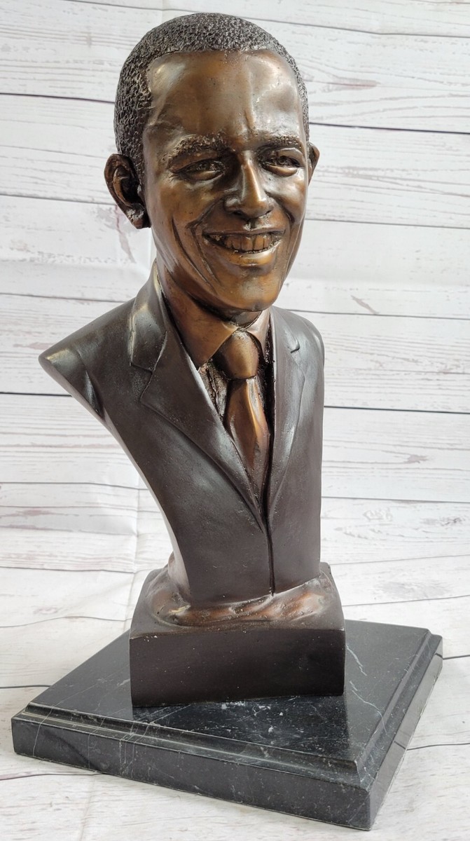 Statue Of President Obama 3D Printed Full Color Michelle & Barack
