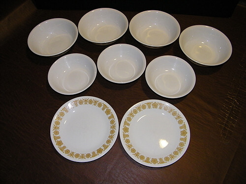 Vintage Mid Century Modern Corelle Dinnerware 9 Pieces in Butterfly ...