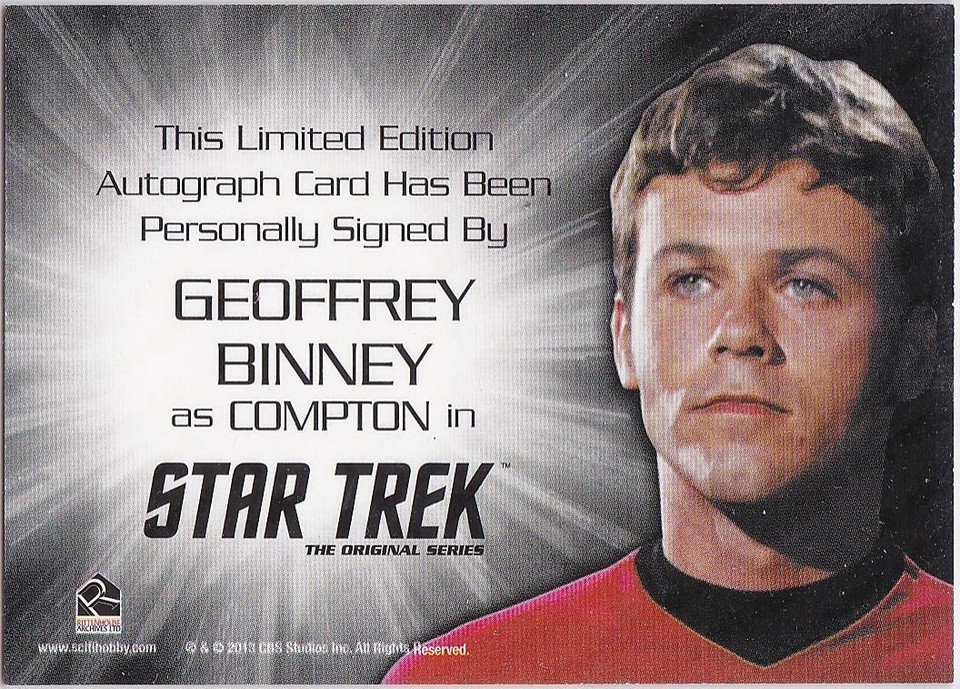 STAR TREK THE ORIGINAL SERIES 50TH ANNIVERSARY GEOFFREY BINNEY COMPTON ...