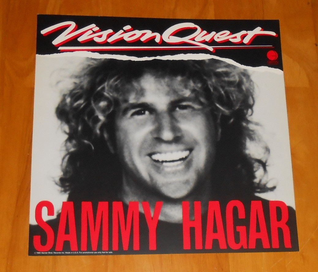 Sammy Hagar Poster Flat 1985 Promo 12x12 Vision Quest Label RARE Van ...