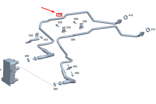 NEW MERCEDES-BENZ GLE W167 TRANSM. OIL COOLER FEED HOSE A1675003101 | eBay