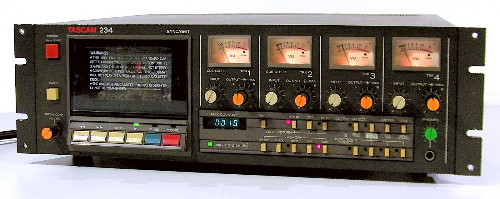 🔥【PRO REFURB】TASCAM 234 Hi-Speed Syncaset 4-Track Cassette Deck!DBXII💥 ...