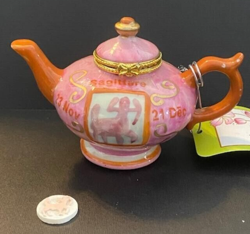 Sagittarius Tea Pot Hinged Box with zodiac sign trinket | eBay