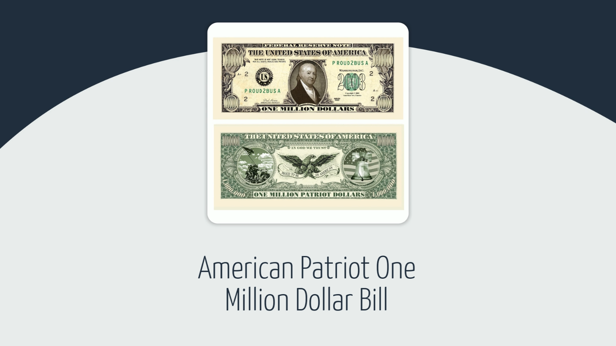 100 Million Money Models 100 Pack Native American Million Dollar Bills ...