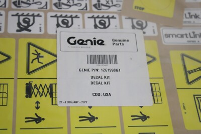 Genie Part# 1261998GT Option, Symbol Decals, ANSI GS 4047 Universal | eBay