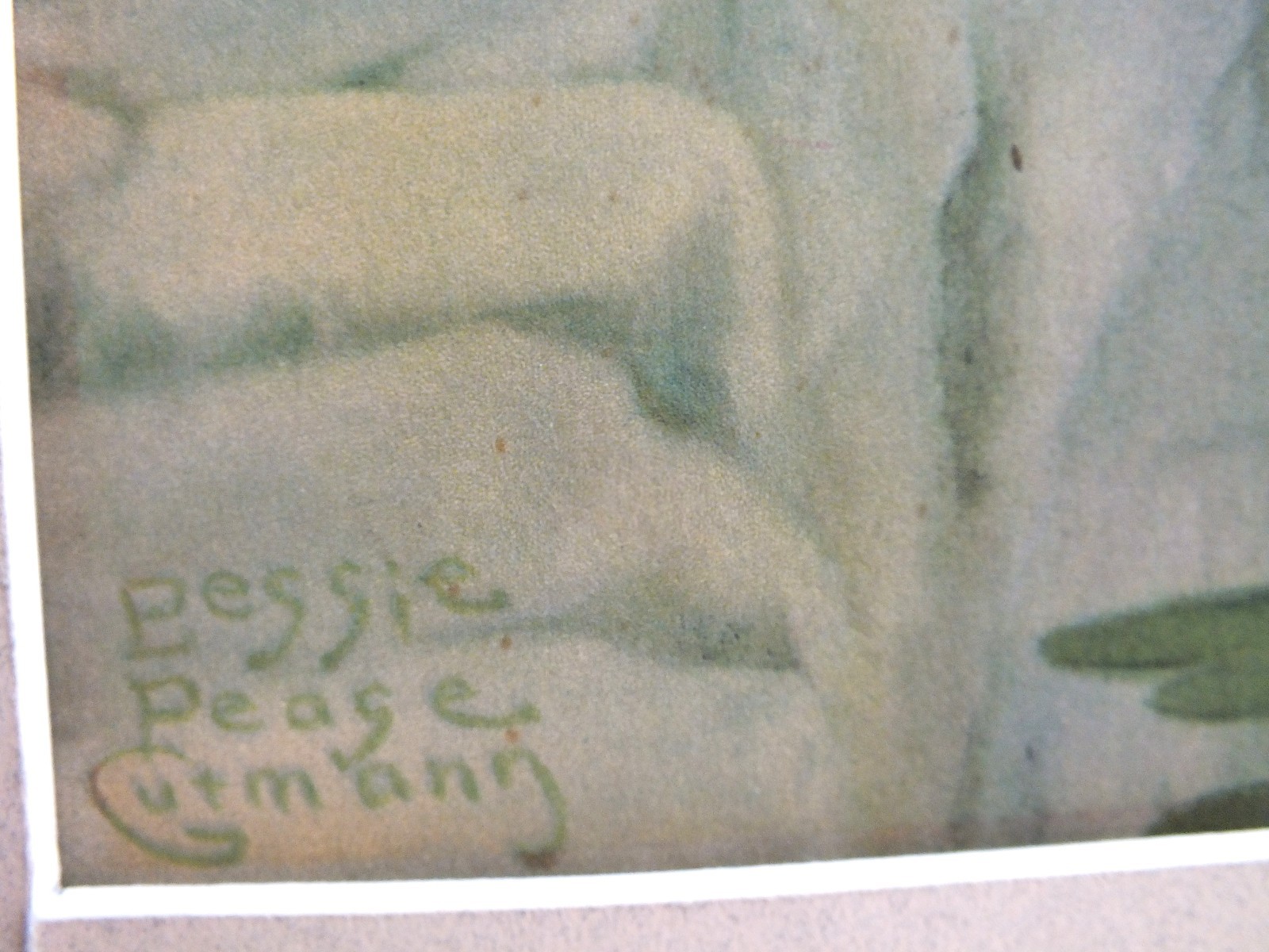 Orig*1920s*Bessie Pease Gutmann*Butterfly Print*Framed*Pink Flowers ...