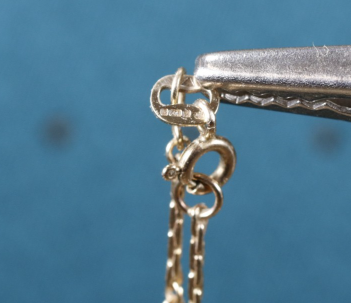 9ct Gold Curb & Bar Chain Solid Link Hallmarked 4.25g - 42cm / 16.5 ...