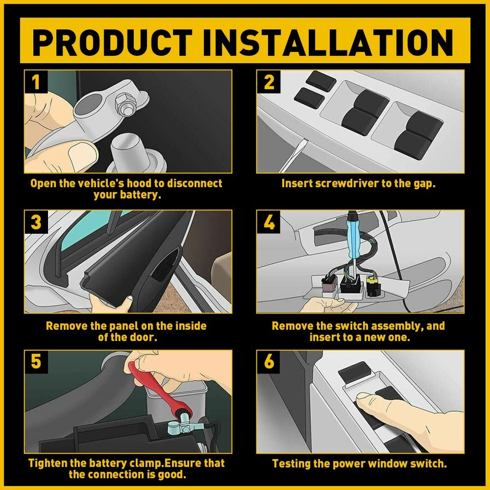 Power Master Window Switch Front LH Driver Side For Toyota Avalon Camry ...