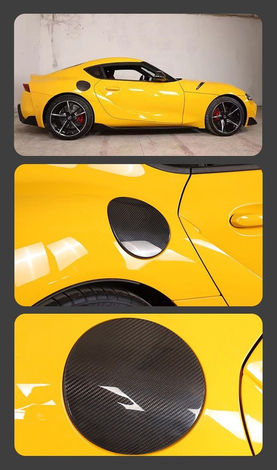 Carbon Fiber Car Exterior Fuel Tank Cover Trim For Toyota GR Supra A91 ...