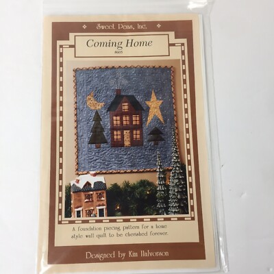 Coming Home Quilt Pattern Sweet Peas Foundation Pieced House Wall ...