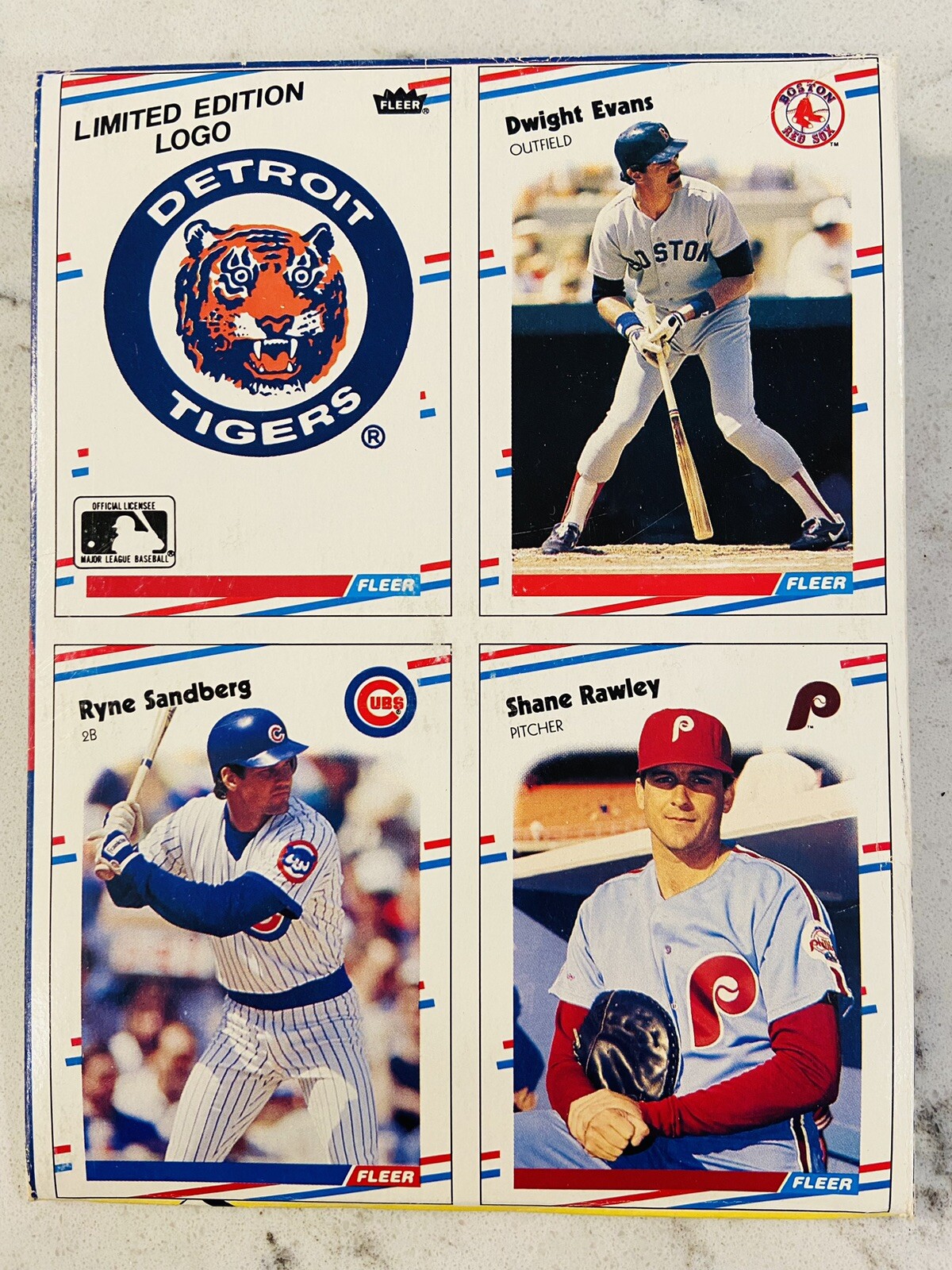 14 - BASEBALL CARD uncut sheets from WAX BOX BOTTOMS 1986-1991 FLEER ...