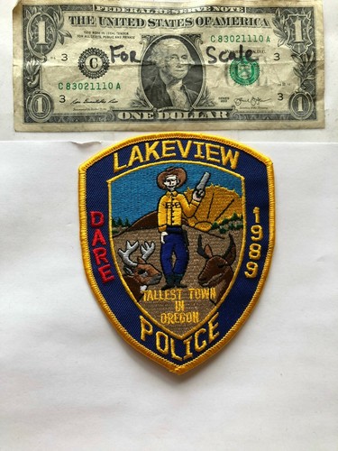 Lakeview Oregon Police Patch Un-sewn great condition | eBay