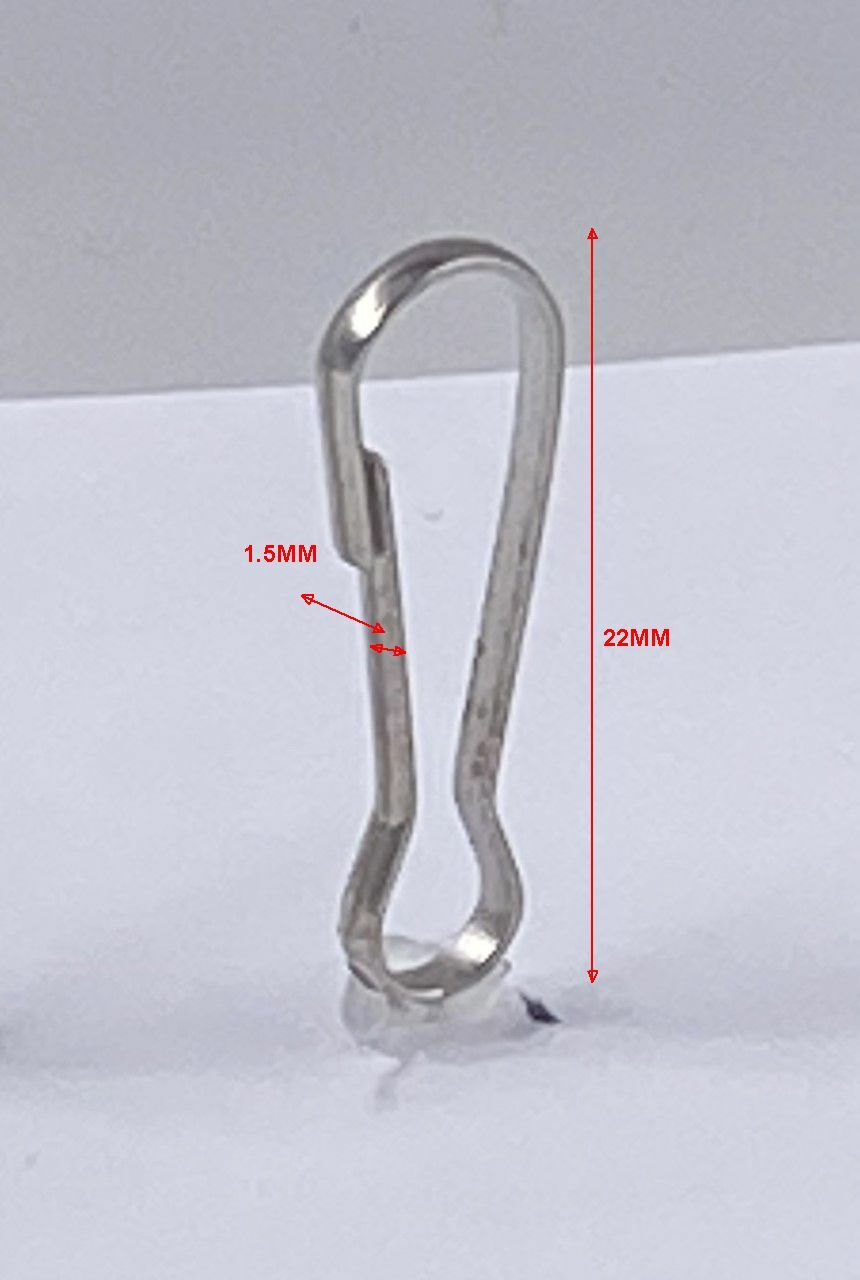 10-1000 METAL LANYARD CLIPS 22MM SNAP CARABINER CLASPS HOOKS LEAD BADGE ...