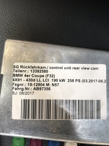 BMW Control Unit Top Rear Side View Camera 3' F30 F30lci 66536994554 ...