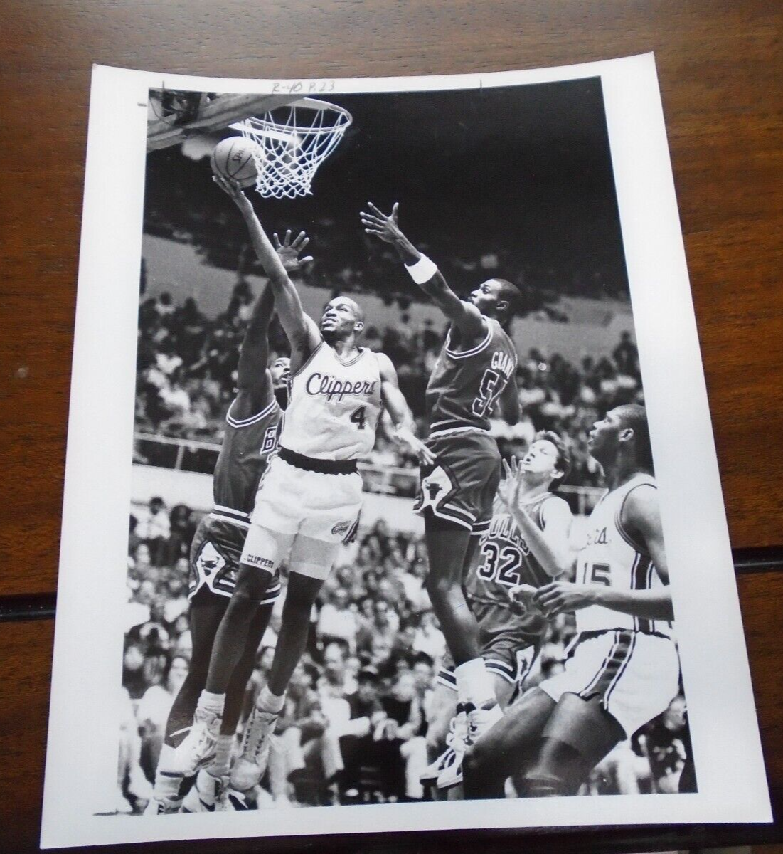 Ron Harper Los Angeles Clippers NBA player Photo 1989 Basketball ...