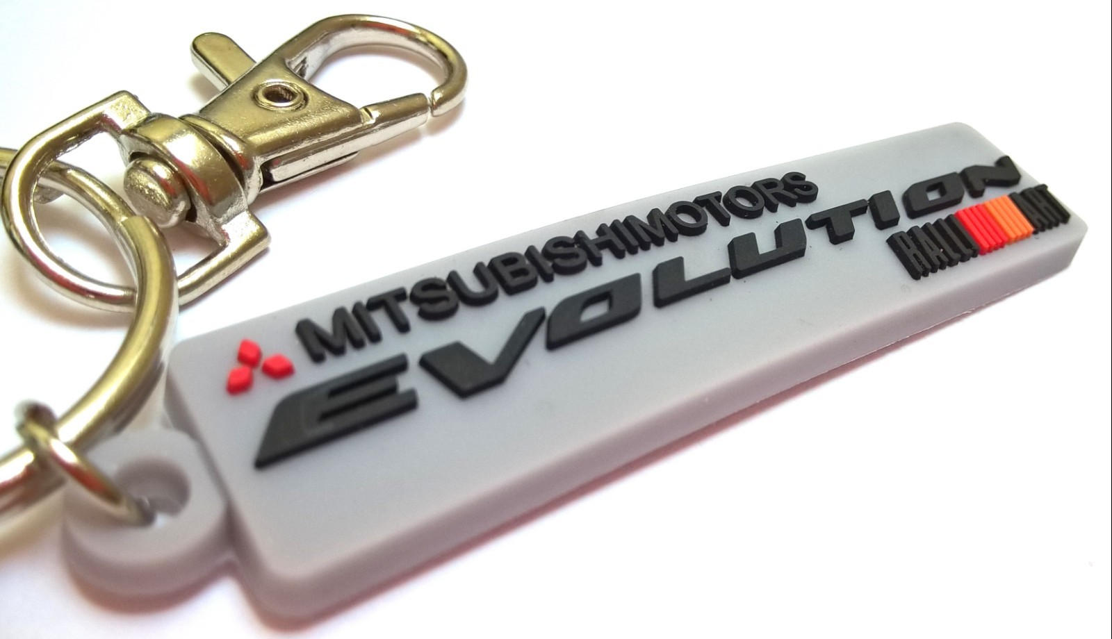 Rare Mitsubishi keychain Ralliart rubber key holder Lancer Evo scratch ...
