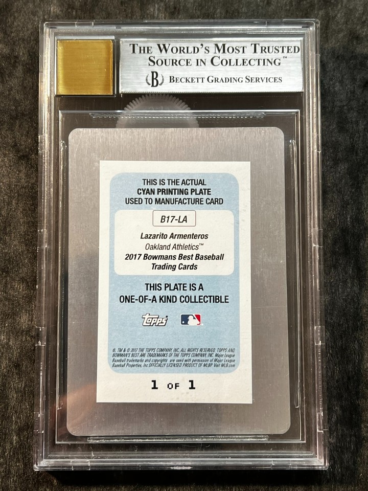 2017 Bowman's Best 1/1 PROSPECT ROOKIE AUTO Lazarito Armenteros Print ...