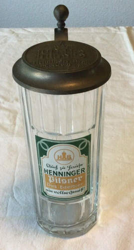 Henninger Kaiser Pilsner Germany Glass Beer Mug Beer Stein Vintage | eBay