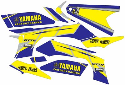 2003-2008 Yamaha YFZ450 YFZ 450 ATV Decals Stickers Yellow Blue Graphics