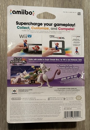 Mewtwo Amiibo Figure Nintendo Super Smash Bros Sealed In Box | eBay