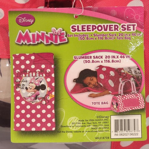 1 set Disney sleepover set of slumber sack and tote 20x46 inches with ...