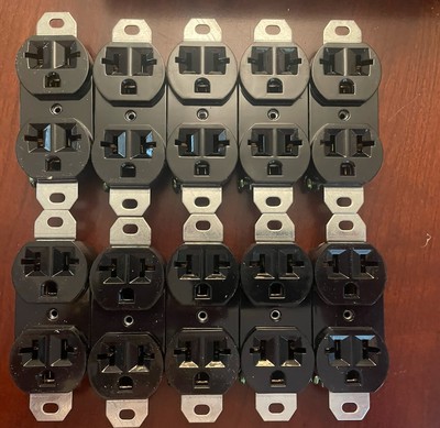 Hubbell HBL5262 Duplex Receptacle HD Industrial Grade 15 Amp - Pack Of ...