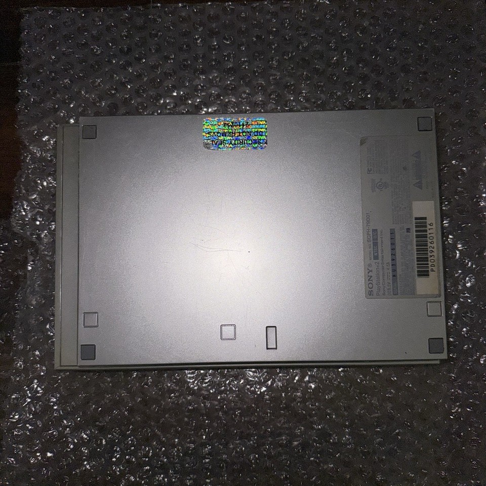 Sony PlayStation 2 PS2 Slim Silver Console (SCPH-79001) Bundle TESTED ...