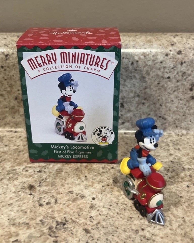 Set of 5 Hallmark 1998 Merry Miniatures Disney Train Mickey Mouse ...