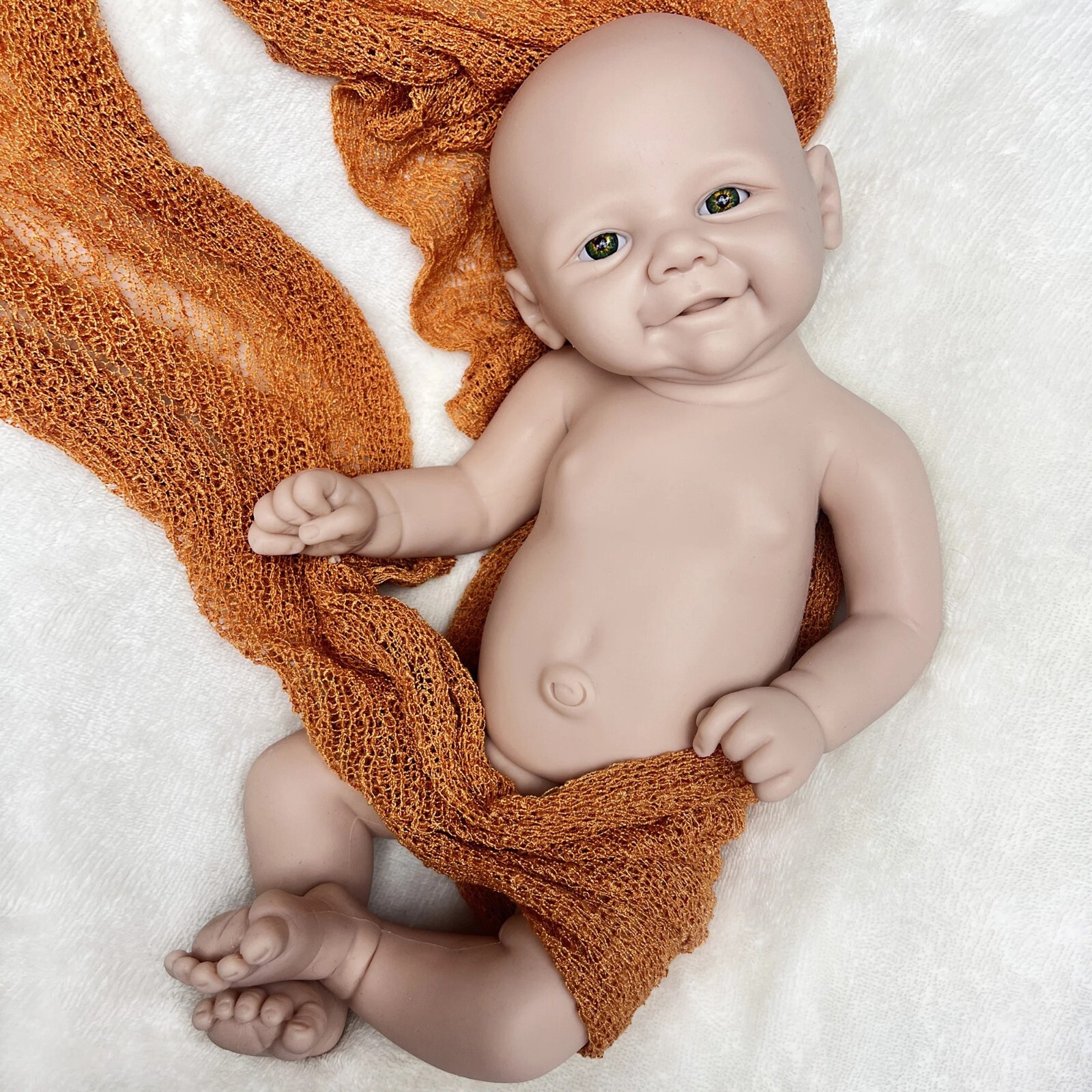 42cm Full Body Silicone Girl Baby Doll Reborn Realistic Adorable Soft ...