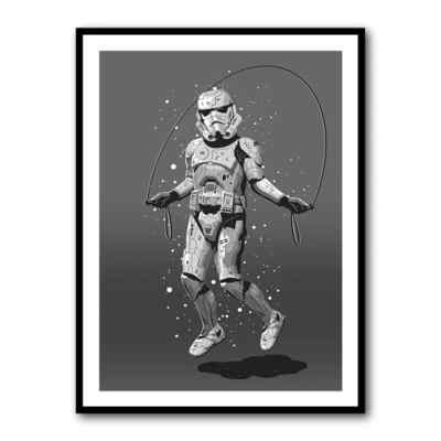Skipping Stormtropper Wall Art PREMIUM POSTER PRINT HIGH QUALITY THICK ...