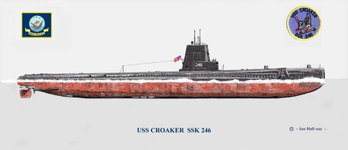 USS Croaker SSK-246 Ship Print US Navy | eBay