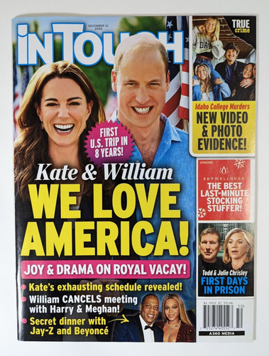 In Touch Magazine - Kate & William We Love America - December 2022 | eBay