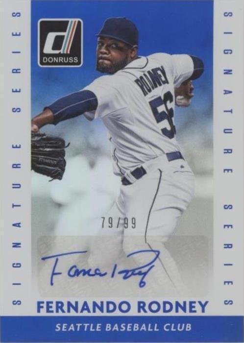 2015 Panini Donruss - Signature Series Fernando Rodney #38 Blue /99 (AU ...