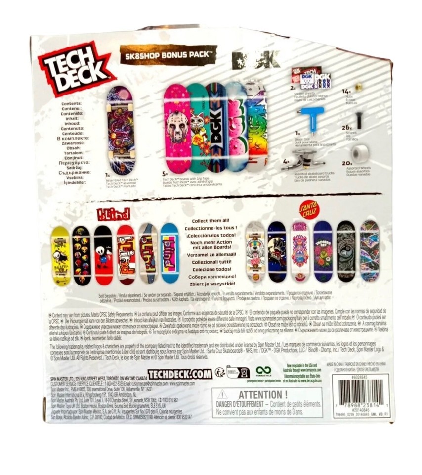 TECH DECK DGK 6 Skateboards Fingerboards SK8SHOP Bonus Pack | eBay