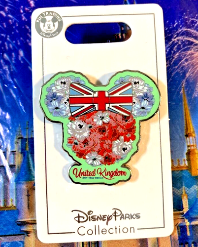 🎀 2021 United Kingdom UK Epcot World Showcase Pin Minnie Floral Bow ...