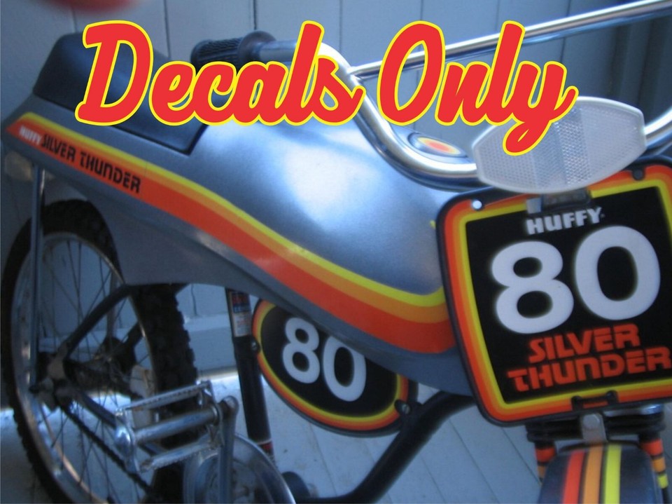 Vintage Huffy Silver Thunder BMX Bike Bicycle -Decals Only | eBay