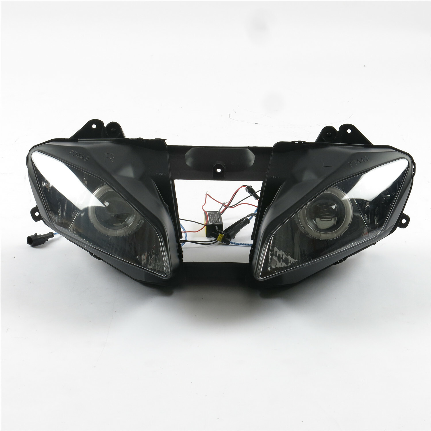 MSA HALO Red Angel Eye Front Headlight Fit for Yamaha 2008-2016 YZF R6 ...