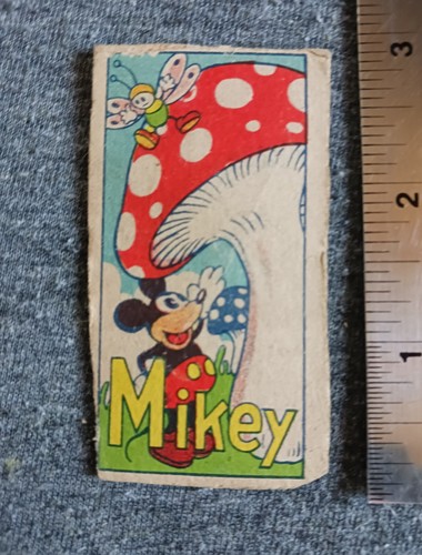 Menko Trading Card Mickey Mouse Disney Mushrooms Japan Japanese | eBay