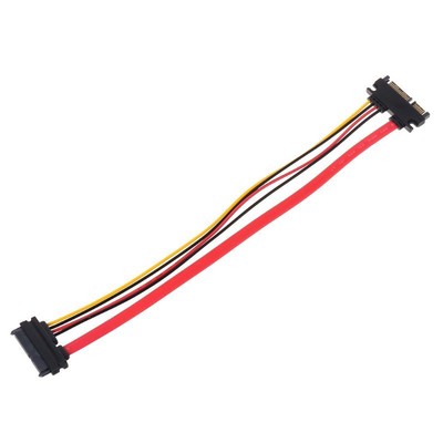 15 + 7 Pin (22Pin) SATA Data Power Extension Cables 11.81in Male to ...